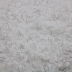 texco inc flokati curly faux fur cuddly fabric, white 1 yard