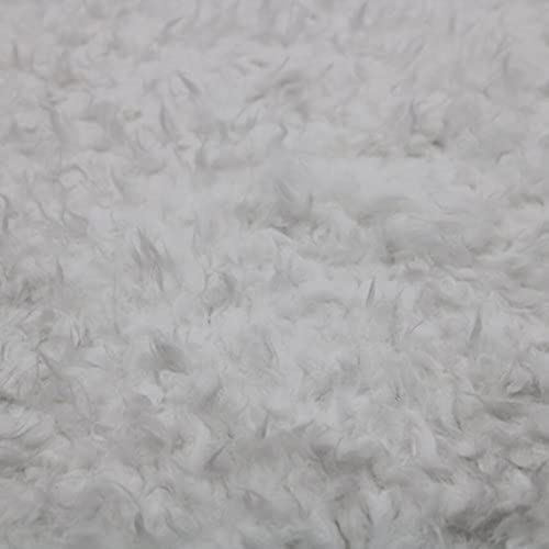 Texco Inc Flokati Curly Faux Fur Cuddly Fabric, White 1 Yard