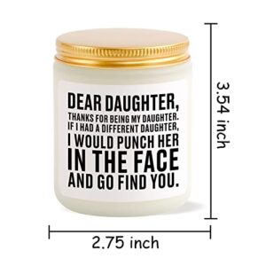 Daughter Gifts from Mom/Dad, Mothers Day Gifts for Daughter, Happy Birthday Gifts for Daughter Adult, Funny Christmas Valentine Day Graduation Gifts for Daughter from Mothers - to My Daughter Candle