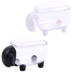 Alipis 4pcsboxes Qtip Container for Gift Sheep and Swabs Bathroom Holiday Room Holder Table Toothpick Pads Cotton Cosmetic Apothecary Organizer Storage Vanity Lid Makeup Balls Shape