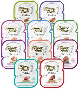 fancy feast petites gourmet wet cat food gravy & pate grain-free twin packs all 10 flavors, 20 servings