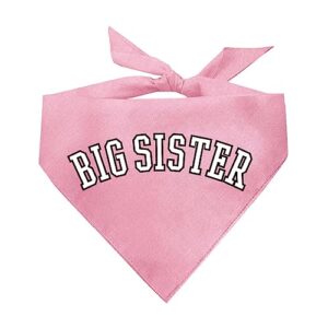 big sister (b&w) baby announcement dog bandana (baby pink, os 895)