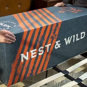 Nest & Wild Mattress Plush 12 Inch | Made in The USA | 100% Fiberglass-Free Cool Touch Cover | Ventilated Memory Foam | Bed in a Box | CertiPUR-US & OEKO-TEX100 Certified Foams (Twin XL)