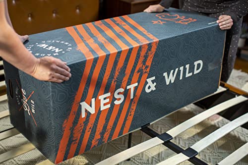 Nest & Wild Mattress Plush 12 Inch | Made in The USA | 100% Fiberglass-Free Cool Touch Cover | Ventilated Memory Foam | Bed in a Box | CertiPUR-US & OEKO-TEX100 Certified Foams (Twin XL)