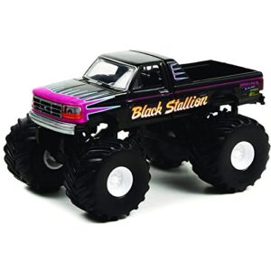 greenlight 49110-e kings of crunch series 11 - black stallion - 1992 f 250 monster truck 1/64 scale