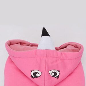 Warm Cotton Cold Pet Dog Cosplay Weather Outdoor Vest Thicken Lpink Fleece Coat Apparel - Cloak Clothes Flamingo Party Hooded Favors Pinksize Coats Hoodie Sweatshirt Funny Costume