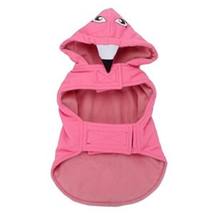 warm cotton cold pet dog cosplay weather outdoor vest thicken lpink fleece coat apparel - cloak clothes flamingo party hooded favors pinksize coats hoodie sweatshirt funny costume