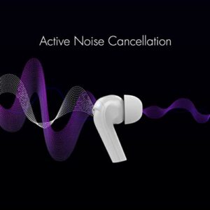 NUU Buds A | Active Noise Cancelling Earbuds | Bluetooth 5.2 in Ear Headset | ENC Voice Call Noise Reduction | 8 Hours Playtime | Peral White