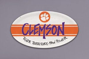 magnolia lane clemson university oval platter, 12.25-inch length, melamine, kitchen accessories