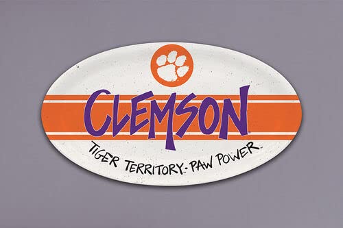 Magnolia Lane Clemson University Oval Platter, 12.25-inch Length, Melamine, Kitchen Accessories