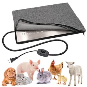 khearpsl pet heating pad 12.5"x18.5" livestock heating pad chicken coop heater heating plate for dog cat pig chicken sheep rabbit livestock farm animals (12.5 in x 18.5 in)