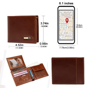 Anti-Lost Bluetooth Wallet Tracker & Finder GPS Position Location Credit Card Holder for Men Leather Men's Wallets Cion Pocket ID Window