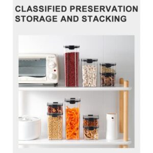 [Set of 6] Premium Quality Airtight Food Storage Container Clear Plastic Sturdy Canisters with Easy Lock For Kitchen Pantry Organization