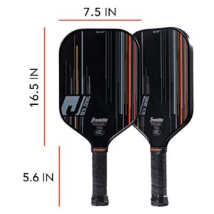 Franklin Sports Pro Pickleball Paddle - Signature Series 13MM Pickleball Paddle with MaxGrit Technology - Black/Orange