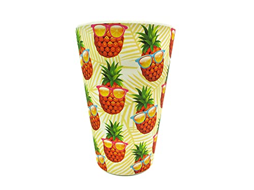 TINYMILLS Pineapple with Cool Sunglasses 14oz Travel Mug - Eco-Friendly Reusable Plant Fiber Travel Mug Birthday Gift Stocking Stuffer Teacher Coach Gift