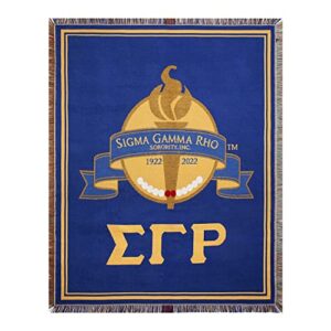 bad bananas bbgreek sigma gamma rho sorority paraphernalia - official sgrho centennial vendor - woven tapestry throw blanket - 51 x 63 inches