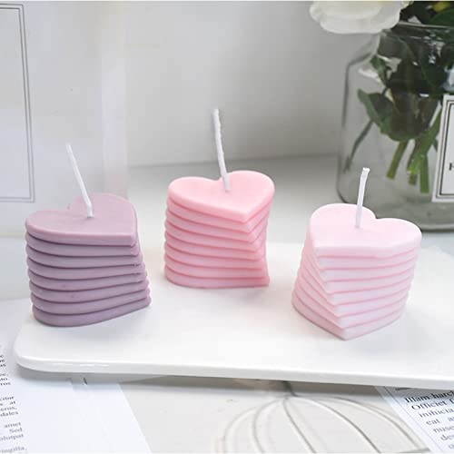 Amikadom #0oG90k Love Rotary Superposition Candle Silicone Dislocation Decoration DIY Korean Handmade Creative Cake Decoration