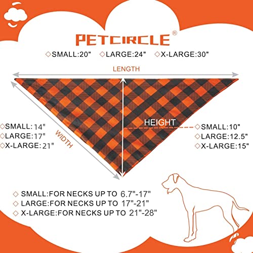 Dog Bandanas Fall 2 Pack,for Dog Birthday Party Double Layer Fabric pet Scarf Durable for Dog cat Birthday (Small, Orange)