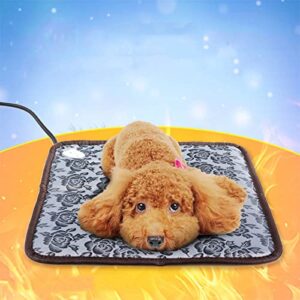 NA# 2Pcs Pet Electric Blanket Heating Soft Pad Three Gears Adjustable Temperature Electric Warmer Blanket Dog Cat Pad Waterproof Bite-Resistant Wire Mat with 1 Spray Care Cleaner