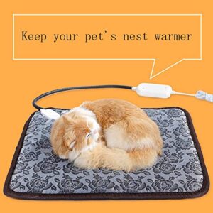 NA# 2Pcs Pet Electric Blanket Heating Soft Pad Three Gears Adjustable Temperature Electric Warmer Blanket Dog Cat Pad Waterproof Bite-Resistant Wire Mat with 1 Spray Care Cleaner