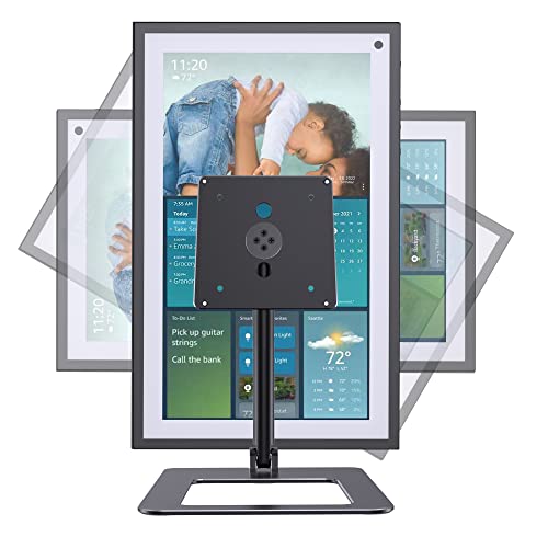 Letlar Echo Show 15 Stand Adjustable, Show 15 Mount with 360° Rotation Plate, Tilt Stand for Echo Show 15 Smart Display, Whole Aluminum, Hold The Device Stably