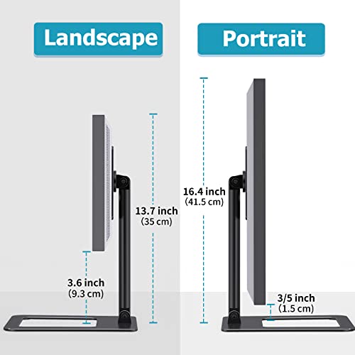 Letlar Echo Show 15 Stand Adjustable, Show 15 Mount with 360° Rotation Plate, Tilt Stand for Echo Show 15 Smart Display, Whole Aluminum, Hold The Device Stably