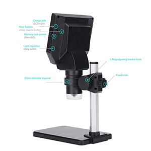 LXXSH Electronic USB Microscope 1-1000X Digital Soldering Video Microscopes 4.3" LCD Magnifying Camera Metal Stand Magnifier