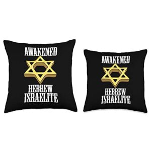 Awakened Hebrew Israelite Hanukkah Chanukah Awakened Hebrew Israelite Israel Jewish Israeli Throw Pillow, 16x16, Multicolor