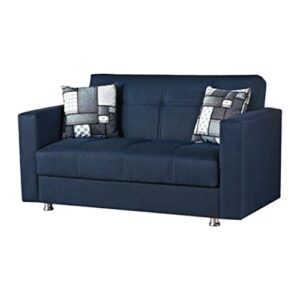 beyan miami love seats, loveseat, navy blue