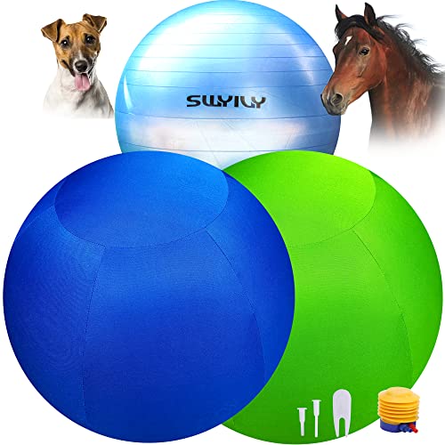 SWYIVY 30" Horse Ball with 2 Covers, Giant Horse Balls for Play for Horses to Play with, Extra Large Equine Training Ball