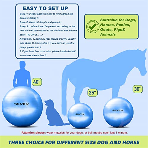 SWYIVY 30" Horse Ball with 2 Covers, Giant Horse Balls for Play for Horses to Play with, Extra Large Equine Training Ball