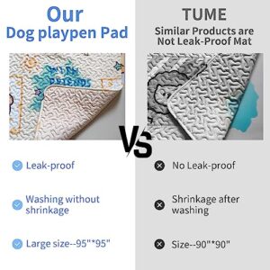 Dog Playpen Urine Pad Dog Pee Pads Puppy Pads, [PLAYPEN NOT Included!!] Reusable Pet Training Pads,Large Pet Pee Pad,Waterproof Pet Pads for Dog Bed Mat,Super Absorbing Whelping Pads (Urine Pad)