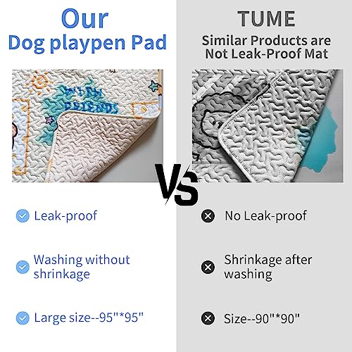 Dog Playpen Urine Pad Dog Pee Pads Puppy Pads, [PLAYPEN NOT Included!!] Reusable Pet Training Pads,Large Pet Pee Pad,Waterproof Pet Pads for Dog Bed Mat,Super Absorbing Whelping Pads (Urine Pad)