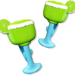 2 Set (4 Ct) Lemon Green Cup / Watermelon Beach Towel Clips Jumbo Size for Beach Chair, Cruise Beach Patio, Pool Accessories for Chairs, Household Clip, Baby Stroller