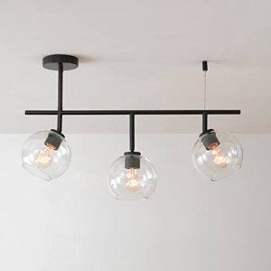 Globe Electric Mika 3-Light Track Lighting, Matte Black, Bulb Not Included