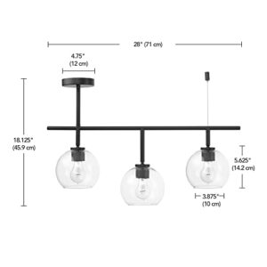 Globe Electric Mika 3-Light Track Lighting, Matte Black, Bulb Not Included