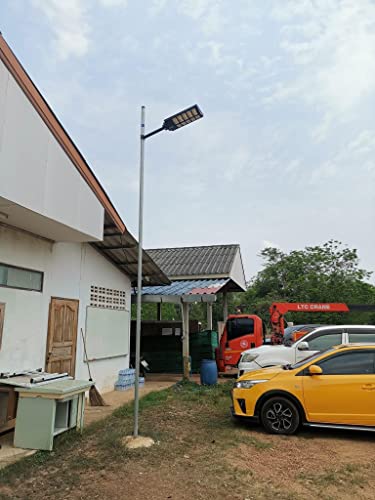 Solar Lights Street Lights Outdoor, Parking Lot Light Commercial Dusk to Dawn Led Street Light Solar Powered with Motion Sensor for Basketball Court, Road, Playground (1200, Volts) (1200, Volts)