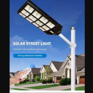 Solar Lights Street Lights Outdoor, Parking Lot Light Commercial Dusk to Dawn Led Street Light Solar Powered with Motion Sensor for Basketball Court, Road, Playground (1200, Volts) (1200, Volts)