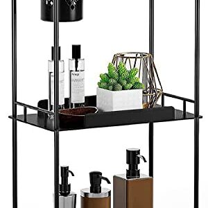 GAOHANG 3 Tier Bathroom Counter Organizer, Kitchen Countertop Organizers, Spice Rack Storage Shelves, Makeup Shelf, for Bathroom, Kitchen, Living Room, Bedroom, Coffee Station Black