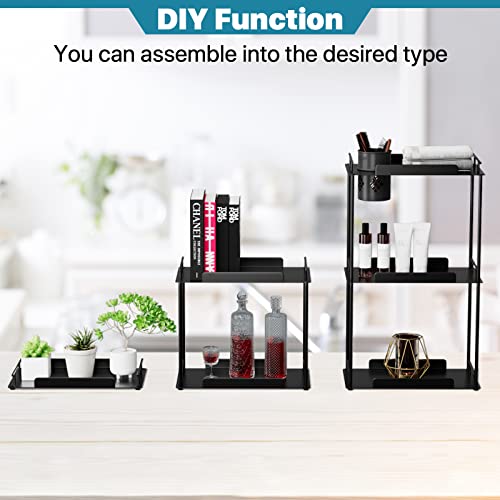 GAOHANG 3 Tier Bathroom Counter Organizer, Kitchen Countertop Organizers, Spice Rack Storage Shelves, Makeup Shelf, for Bathroom, Kitchen, Living Room, Bedroom, Coffee Station Black