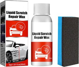 automotive scratch repair waxes, car paint scratch repair agent, care grinding polishing restorer liquid with sponge polish paint restorer, easily repair paint scratches minor scrapes quickly remover