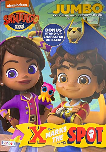 Santiago of The Seas Coloring and Activity Book with Bonus Stand-Up Character on Back - 80 Pages