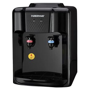 farberware fw-wd219 freestanding hot and cold water cooler dispenser, countertop black