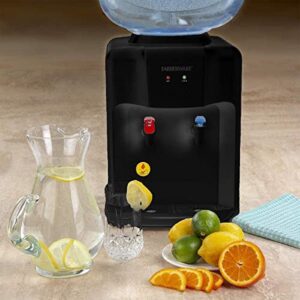 Farberware FW-WD219 Freestanding Hot and Cold Water Cooler Dispenser, Countertop Black