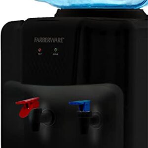 Farberware FW-WD219 Freestanding Hot and Cold Water Cooler Dispenser, Countertop Black