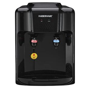 Farberware FW-WD219 Freestanding Hot and Cold Water Cooler Dispenser, Countertop Black