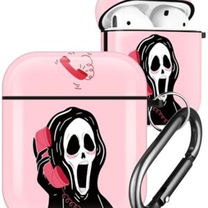 Ulirath Case for AirPod 2/1 Skull Funny Unique Design Unique Scary Cute for AirPods Air Pods 1st/2nd Design Skeleton Cover Cases Skin for Boys Girls Kids