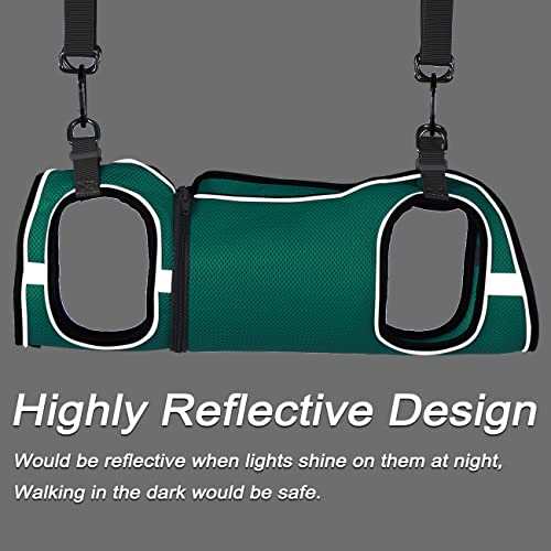 RHD Multi-Function Detachable Pet Grooming Hammock Harness & Vest Harness, 4.6ft Nylon Pet Leash, Pet Grooming Supplies Kit with Nail Clippers, Nail File, Pet Comb - Soft,Mesh,Reflective Thread,Cyan,S