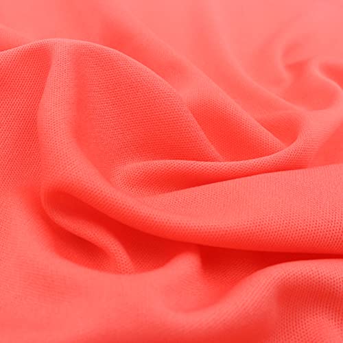 Texco Inc Polyester Interlock Lining 2 Way Stretch/Decoration, Apparel, Home/DIY Fabric, Coral 010 1 Yard