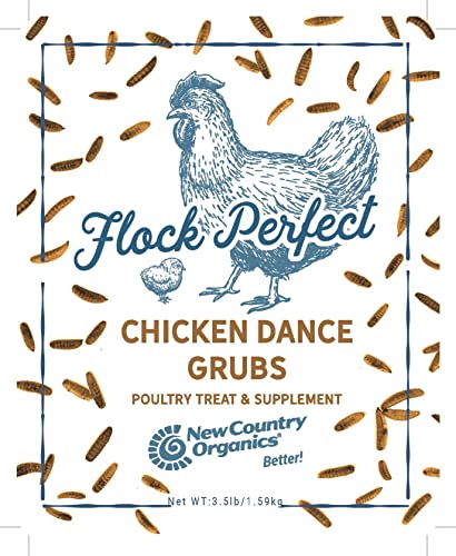 New Country Organics | Flock Perfect Chicken Dance Grubs for Chickens | 3.5 lbs